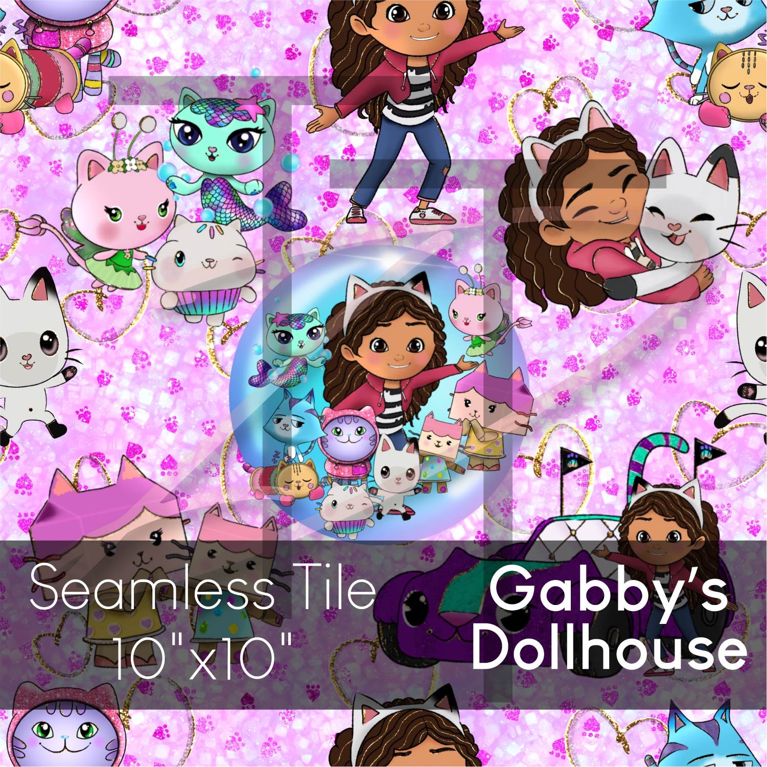 Gabby's Dollhouse Seamless Tile - Etsy
