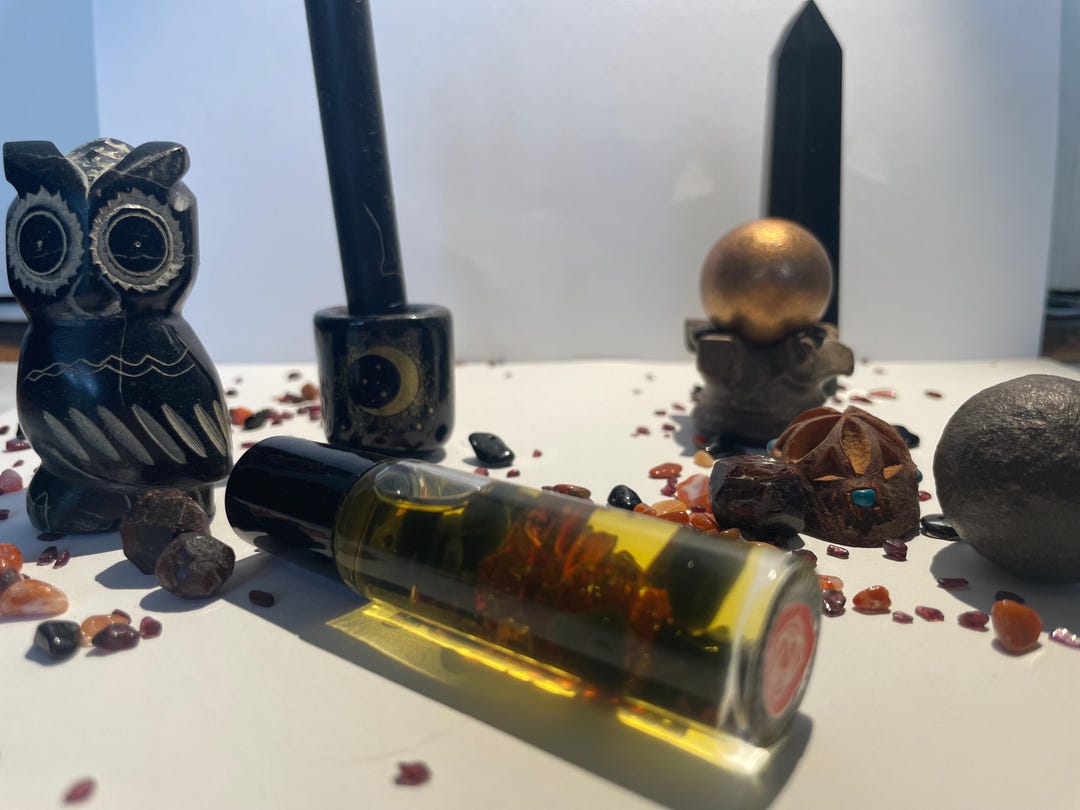 Root Chakra Essential Oil Roller Bottle - Gemstone and Reiki Infused ...