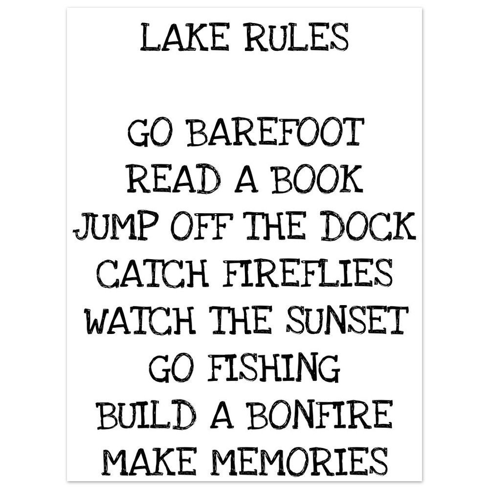 LAKE RULES Poster - Etsy
