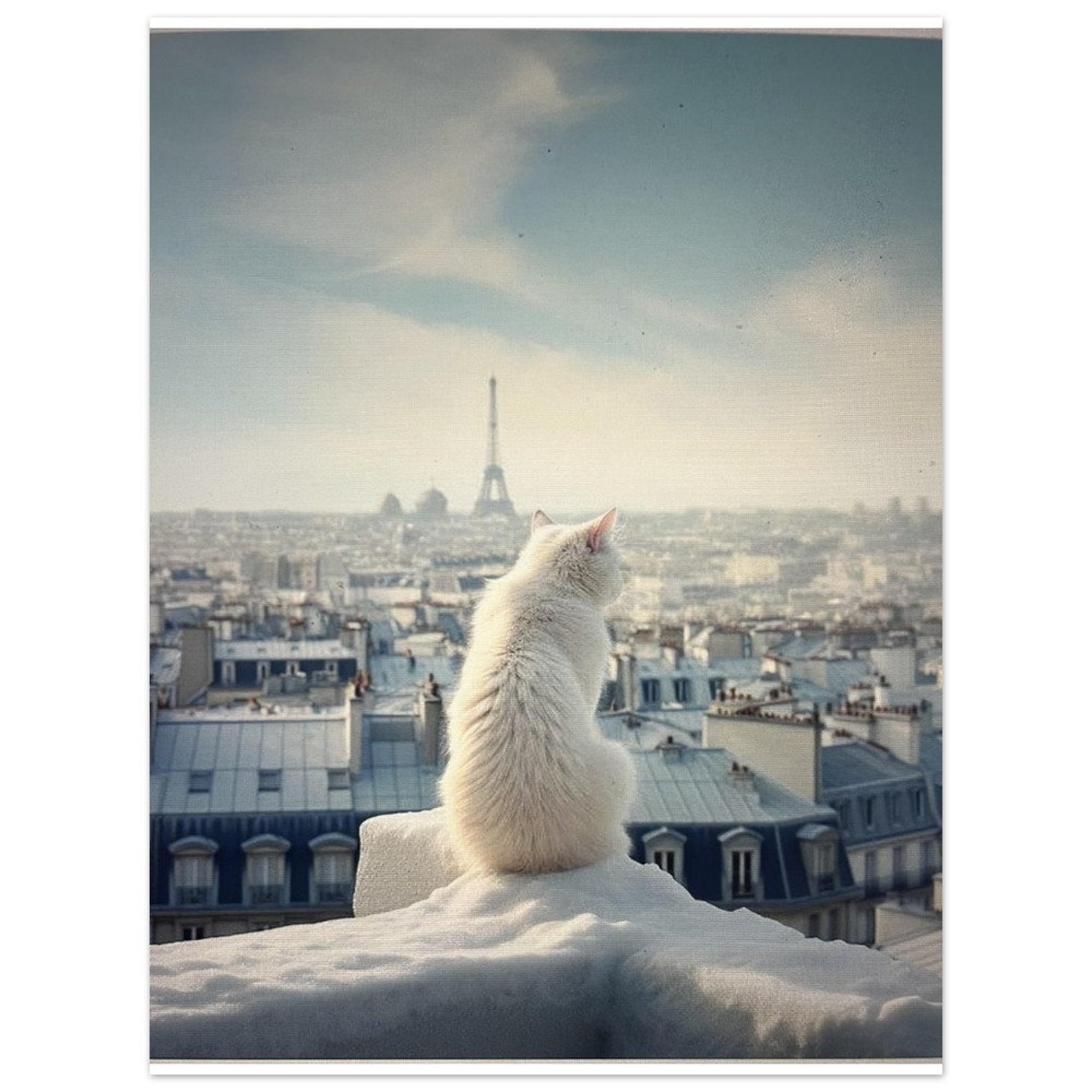 Paris Cat Poster, Paris France Poster, Wall Decor, Home Decor - Etsy
