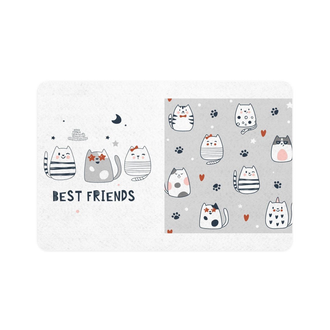 Pet Food Mat Cats Best Friends Design - Etsy