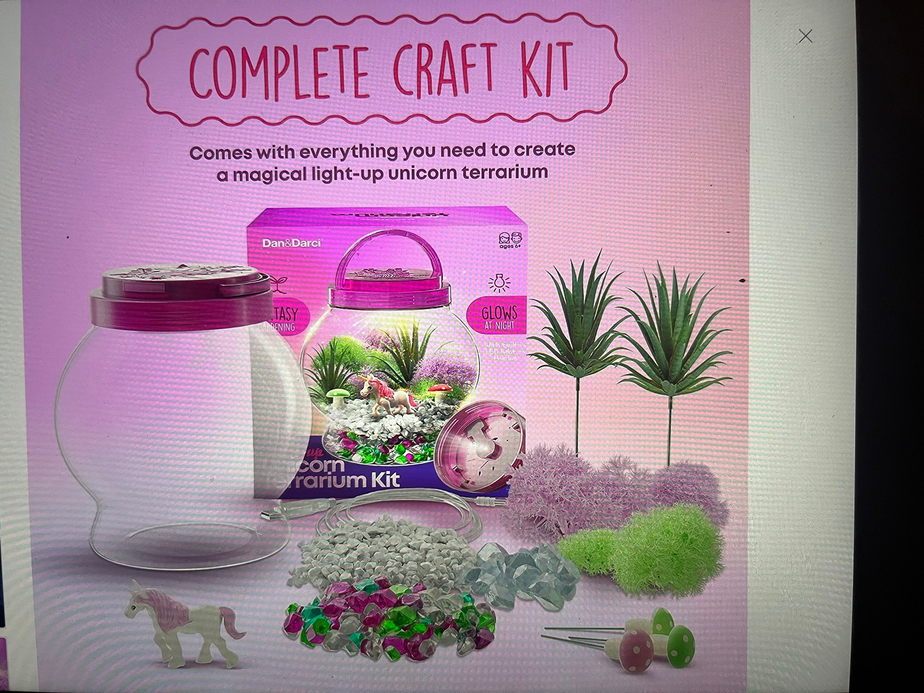 Light up Terrarium Kit for Kids - Etsy