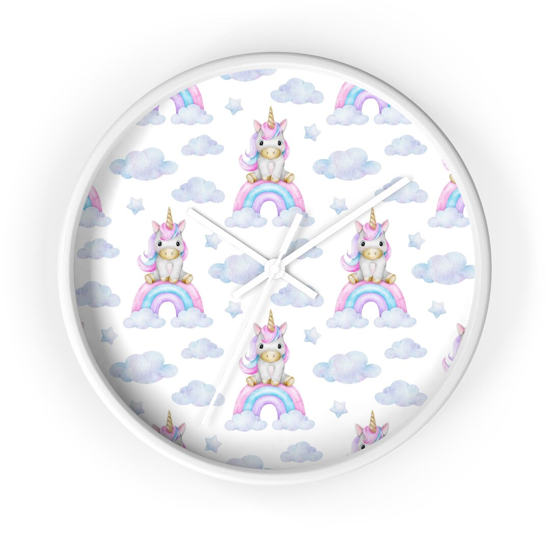 Baby Unicorn Wall Clock, Clock for Kids Room - Etsy