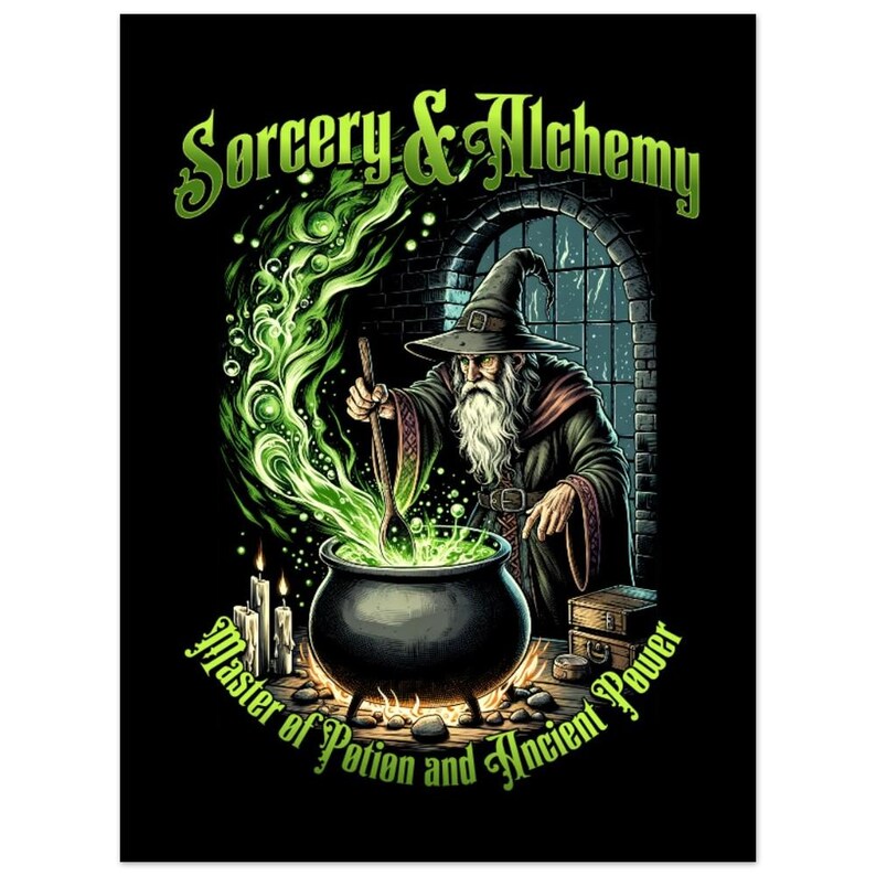 Sorcery and Alchemy Poster, Fantasy Art Poster. Home Decor, Wall Art - Etsy