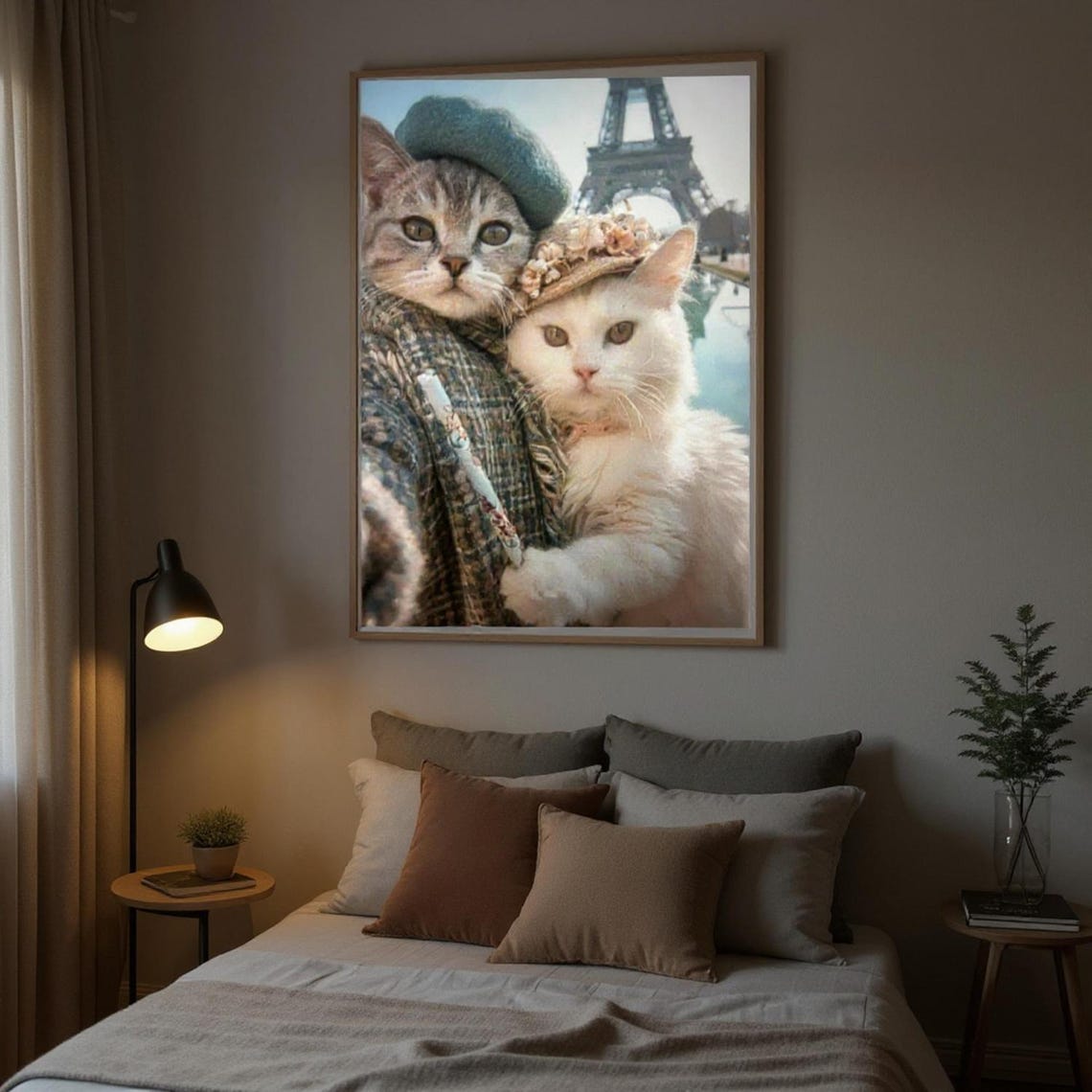 Cats in Paris Poster, France Poster - Etsy