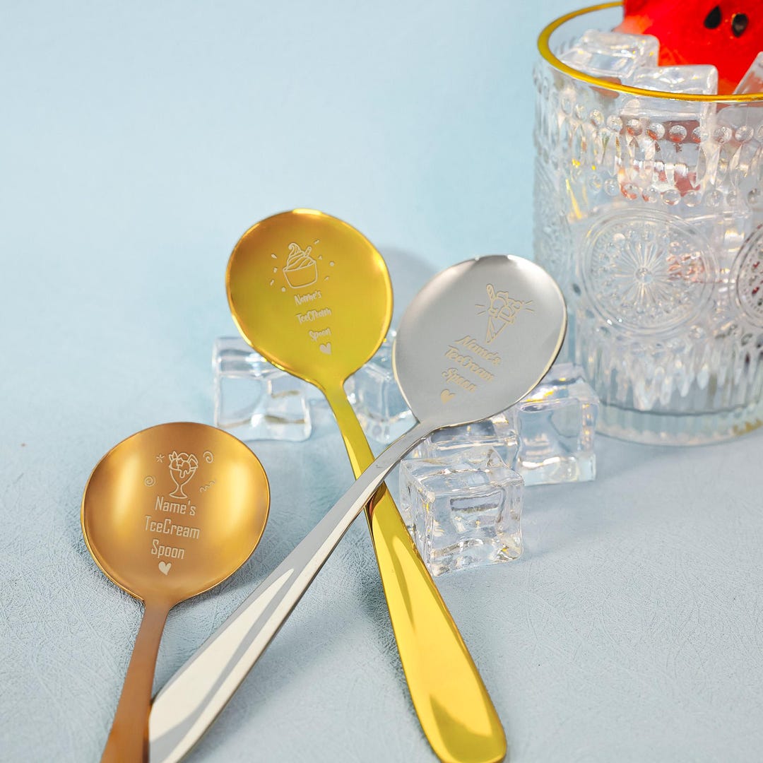 Unique Ice Cream Spoon With Name, Ice Cream Spoon, Spoon for Ice Cream ...