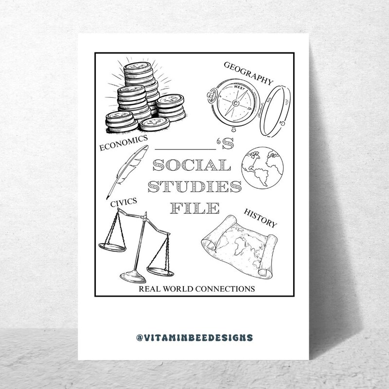 Social Studies Cover - Etsy