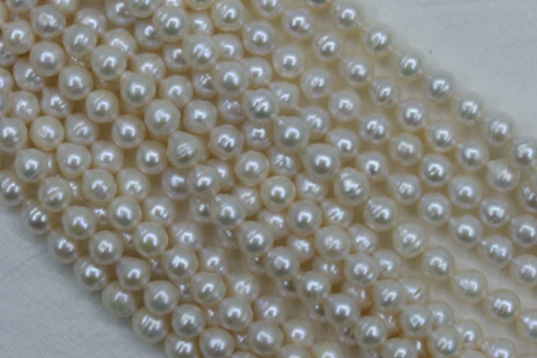 Baroque Pearl Strands With Screw Threads, 7-8mm - Etsy
