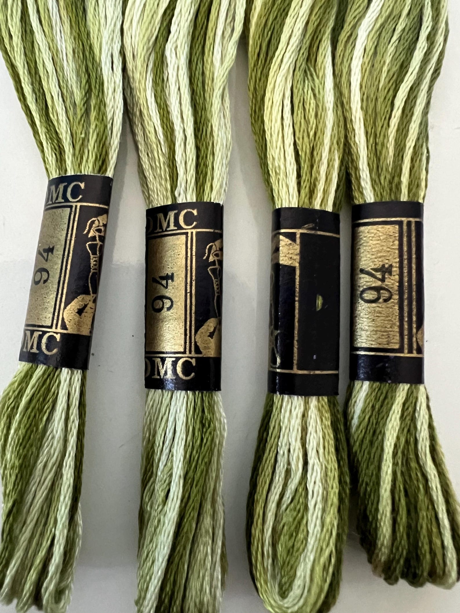 DMC Variegated Embroidery Floss 94 Variegated Khaki Green Floss Lot of ...