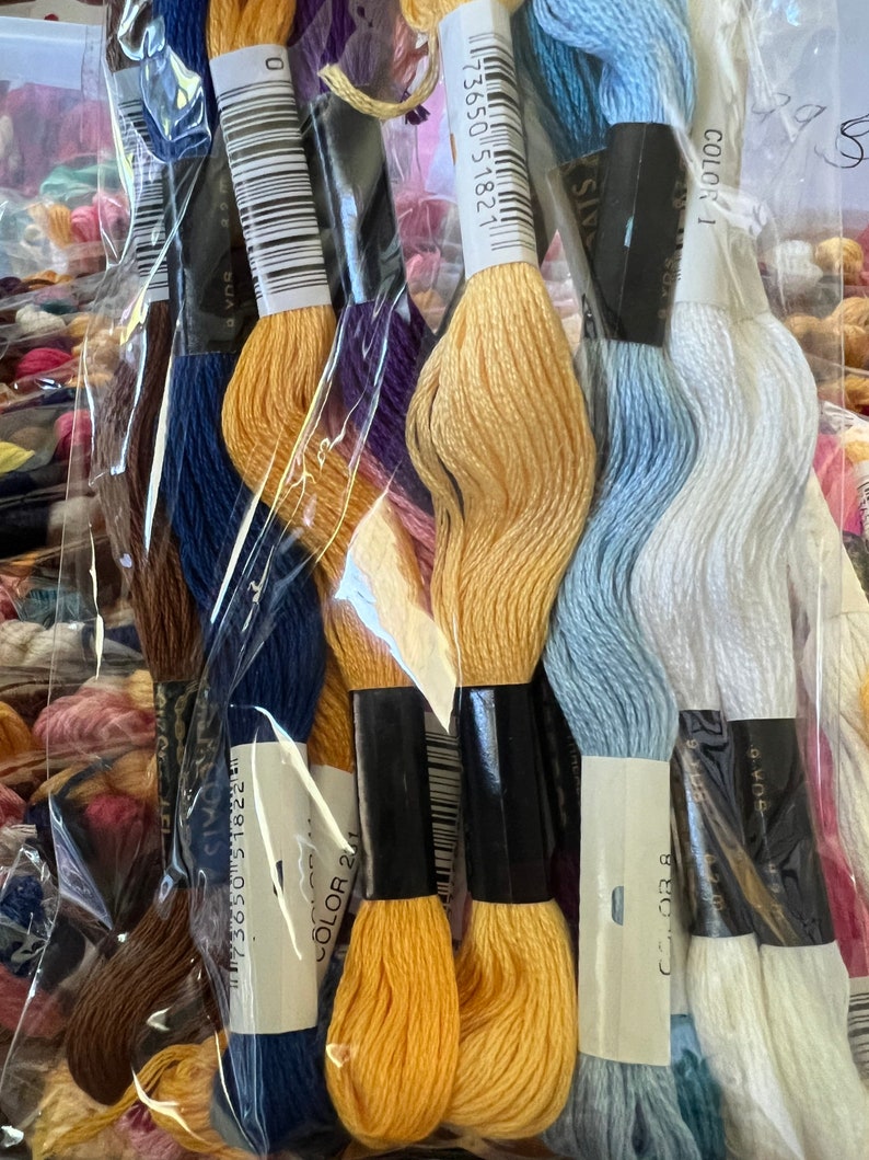 J&P Coats Embroidery Floss Grab Bag of 12 Skeins Mixed Colors New - Etsy