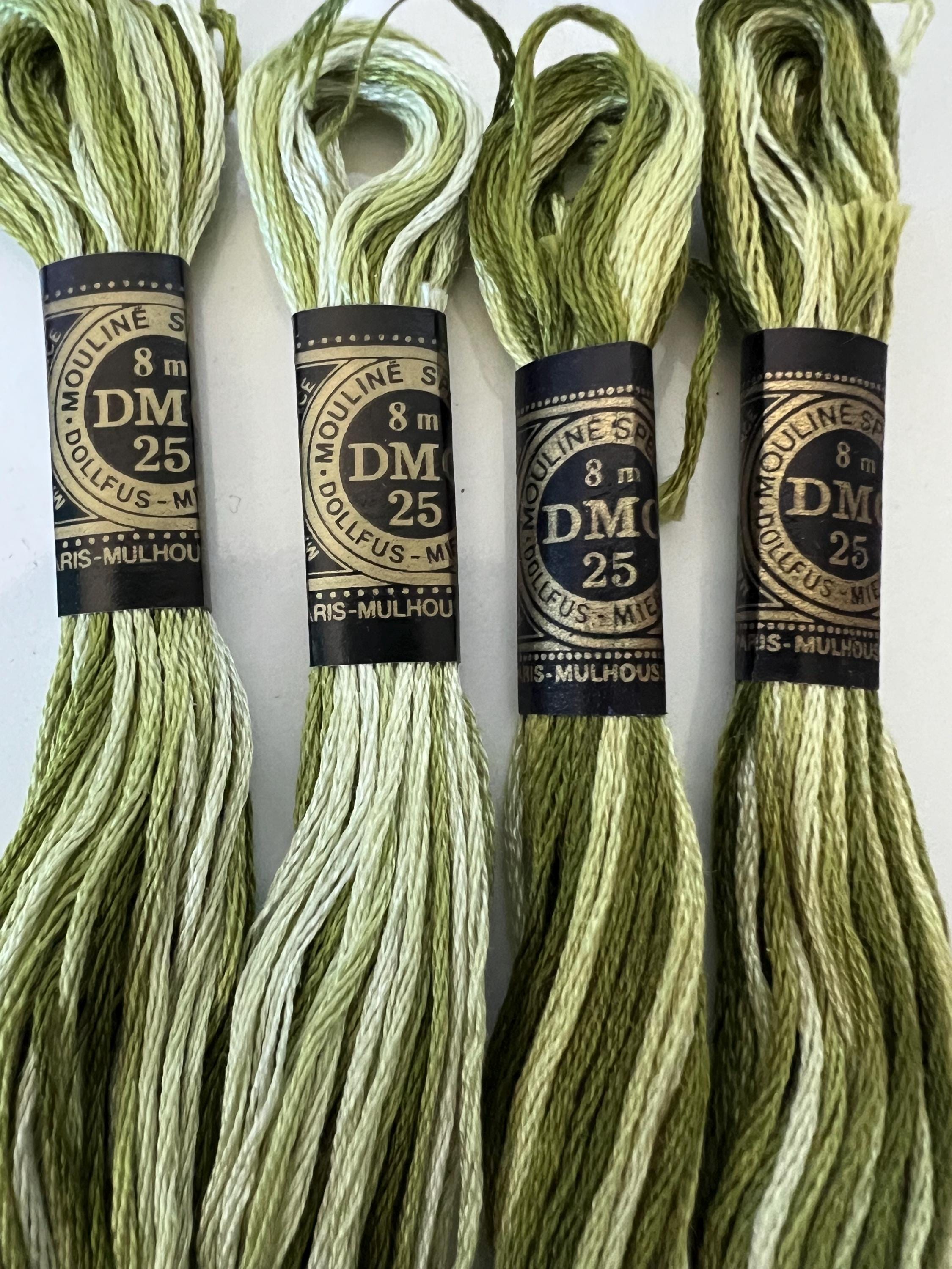 DMC Variegated Embroidery Floss 94 Variegated Khaki Green Floss Lot of ...