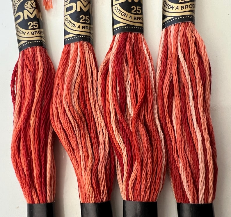 DMC Variegated Embroidery Floss 94 Variegated Khaki Green Floss Lot of ...