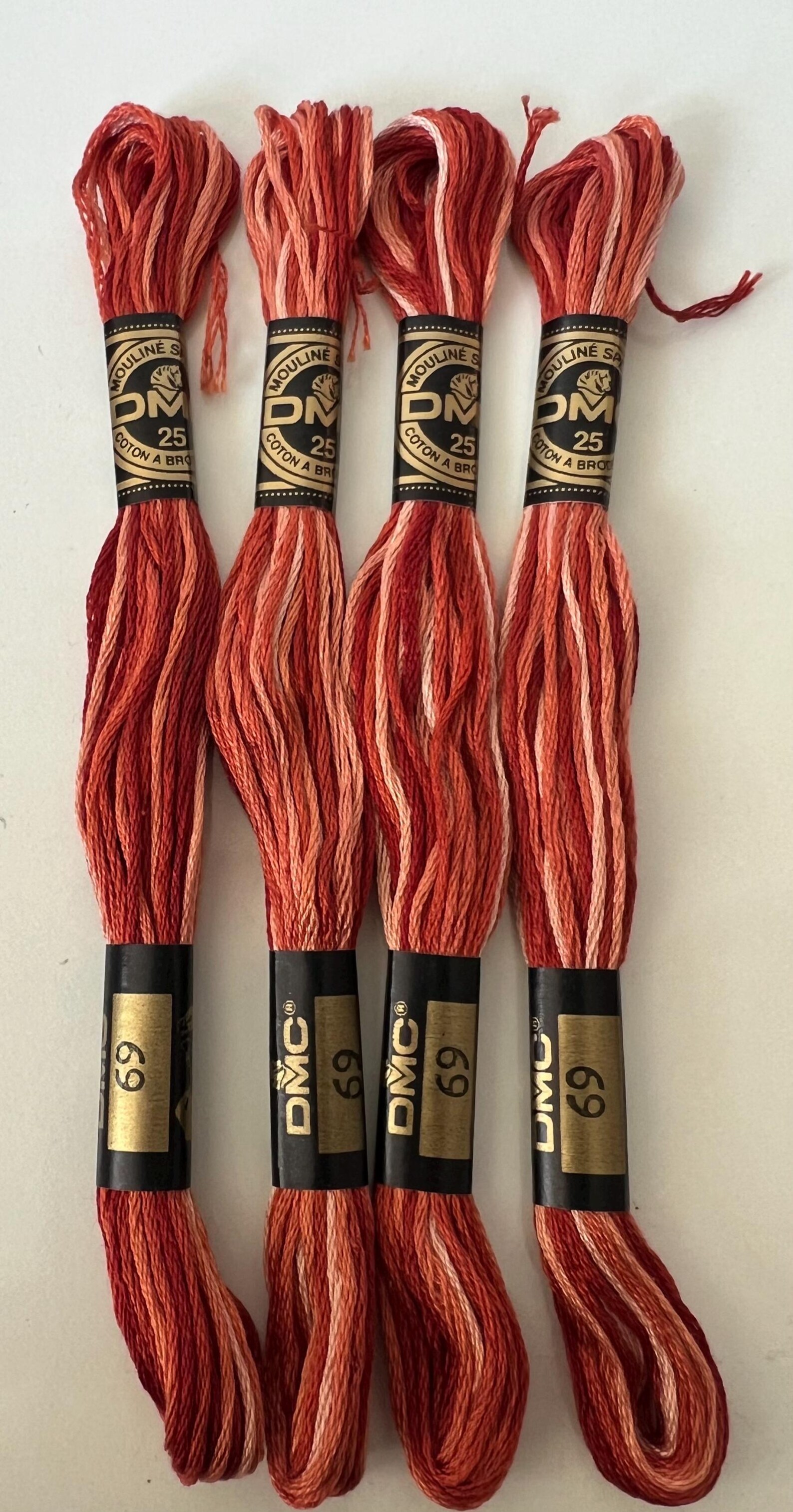 DMC Variegated Embroidery Floss 94 Variegated Khaki Green Floss Lot of ...