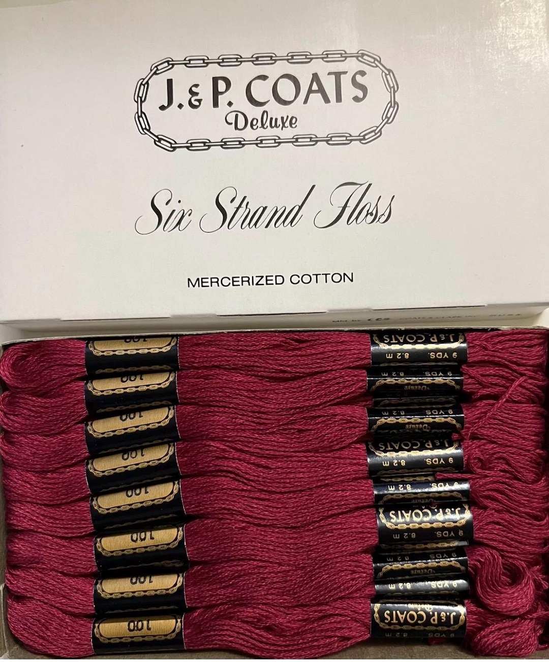 J. & P. Coats Embroidery Floss--#100 Fast Red- Box of 24 New - Etsy
