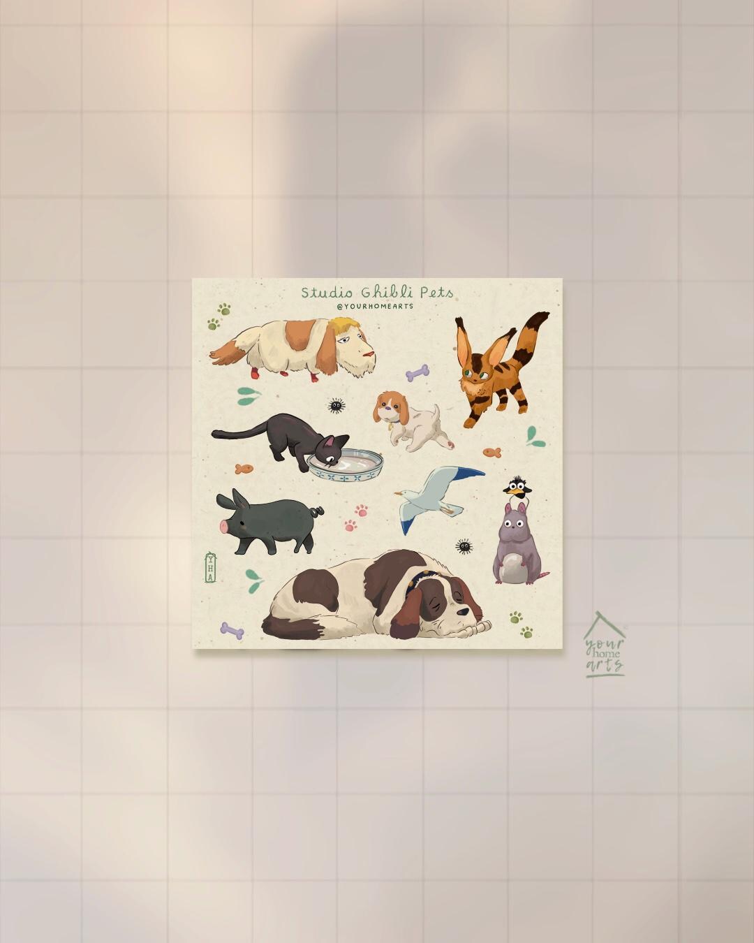 Studio Ghibli Pets Art Print - Etsy