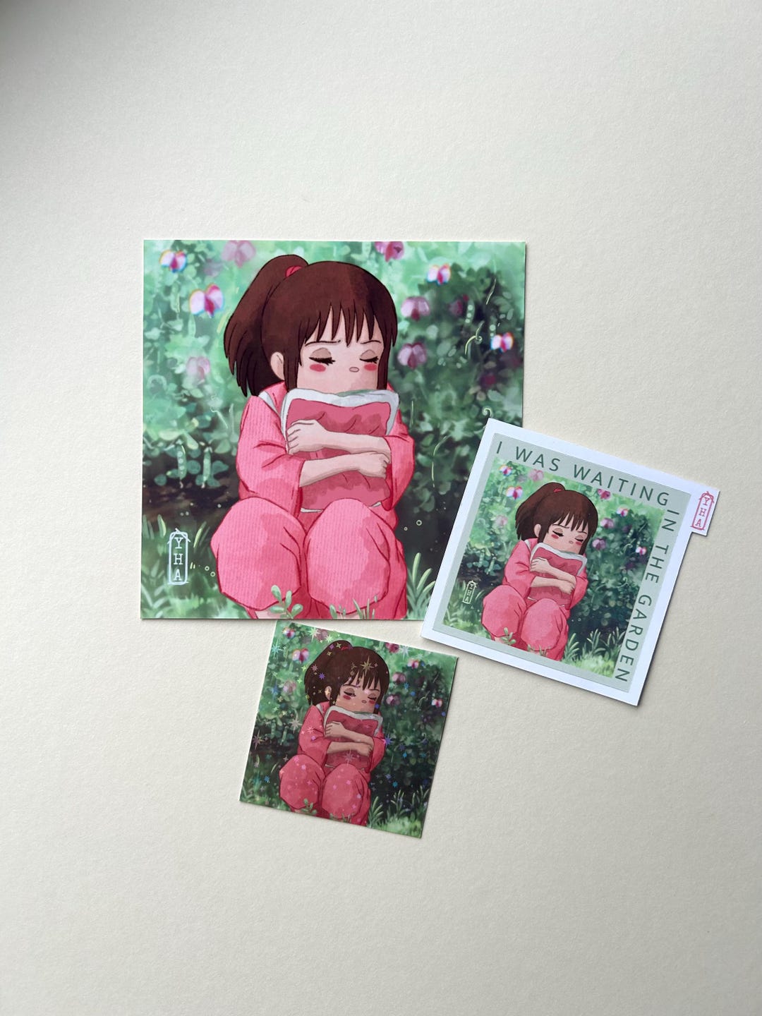 Chihiro Art Print Spirited Away Print Chihiro in the Garden Kawaii ...