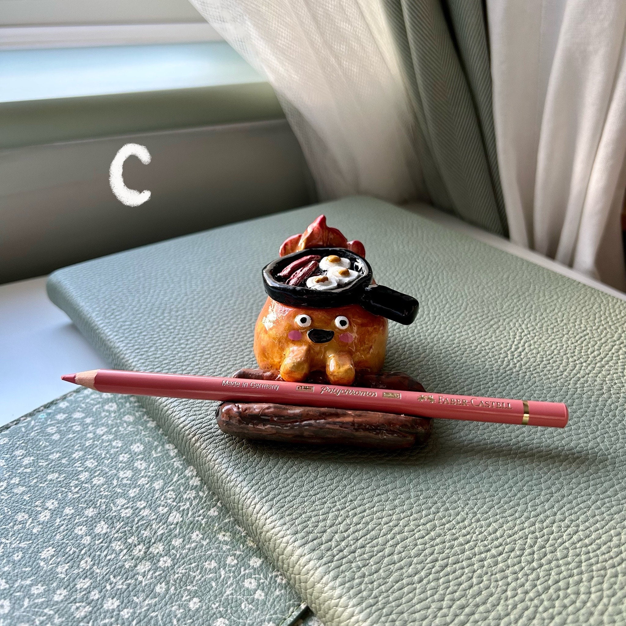 Hand Made Clay Desk Buddy Howl's Moving Castle Calcifer Desk Buddy ...