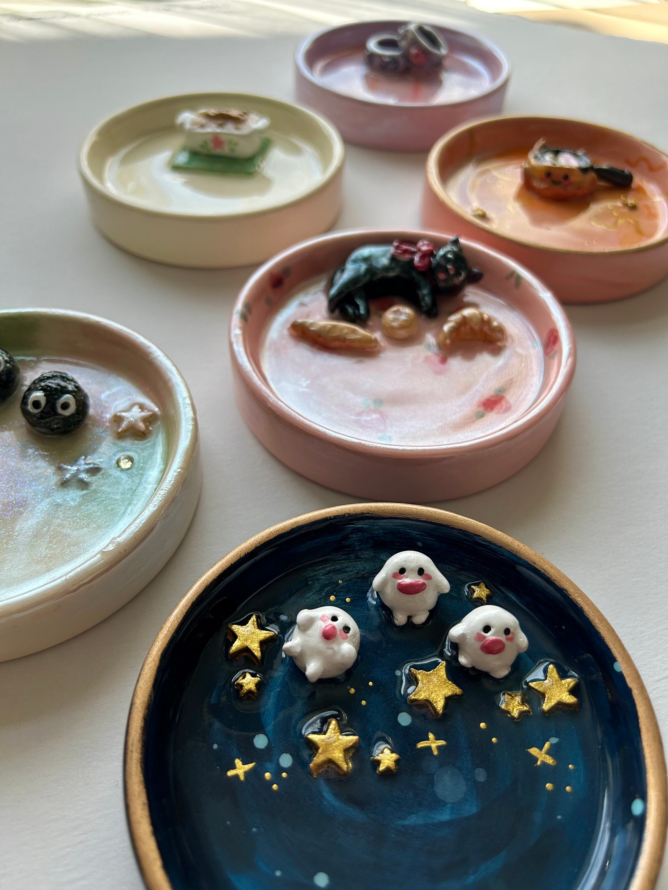 Handmade Clay Trinket Dish Studio Ghibli Trinket Dish Clay Dish Ceramic ...
