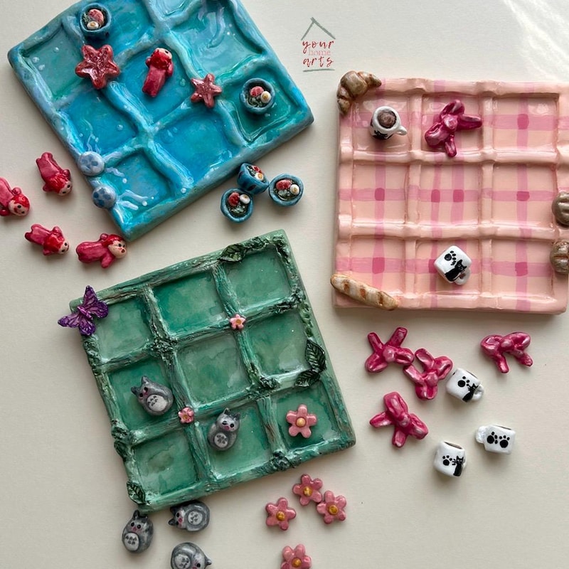Clay Tic Tac Toe Board - Etsy