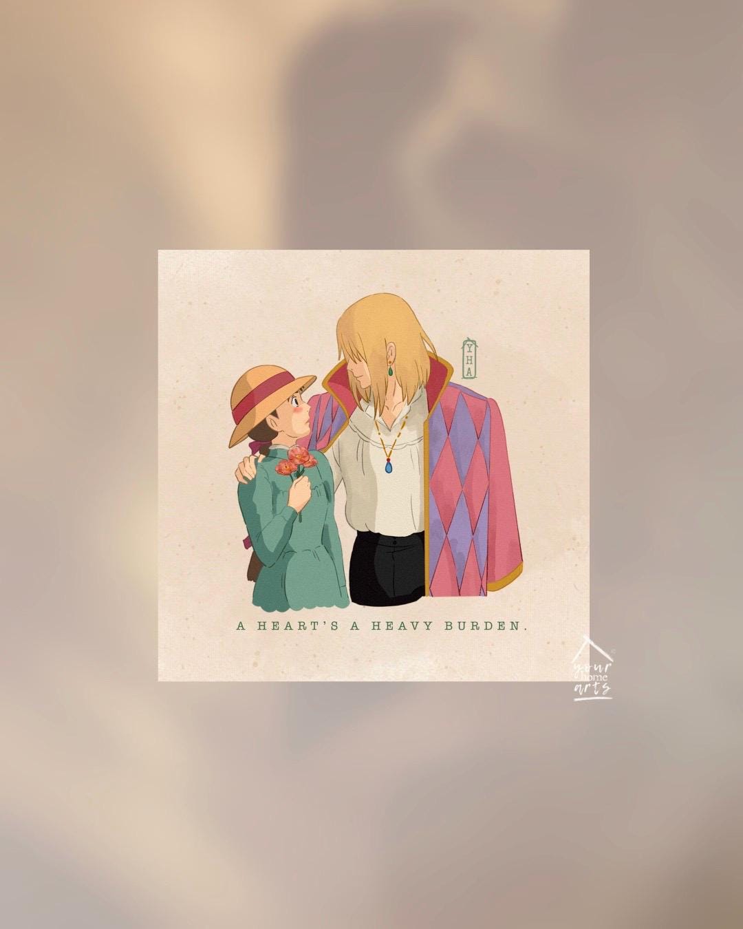 Howl's Moving Castle Greeting Card: A Heart's a Heavy Burden - Etsy