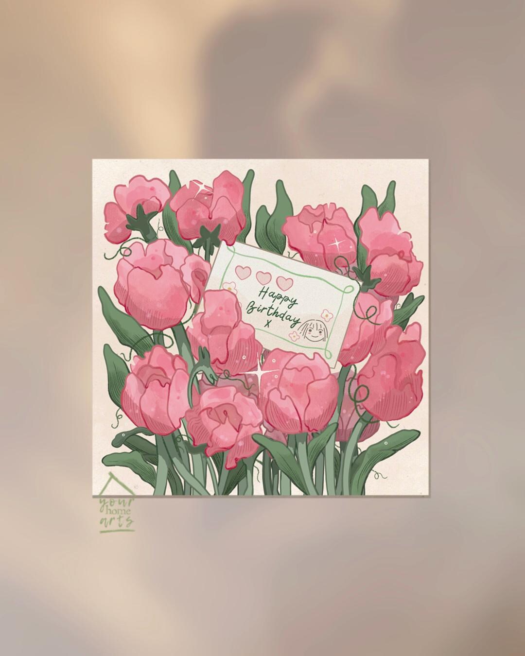 Spirited Away Birthday Card With Chihiro's Flower's - Etsy