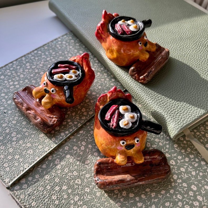 Hand Made Clay Desk Buddy Howl's Moving Castle Calcifer Desk Buddy ...