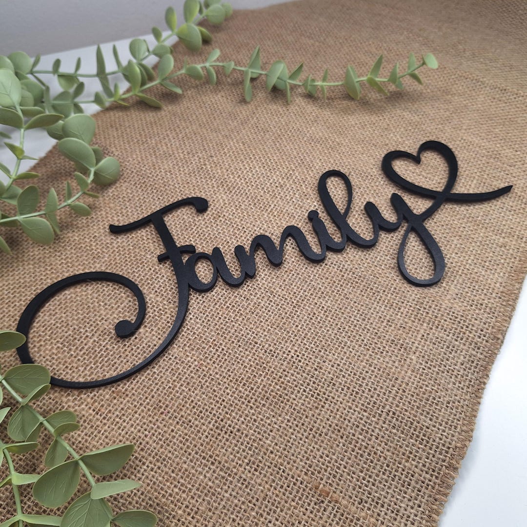 Wooden Family Wall Sign - Modern Home Decor - Etsy UK