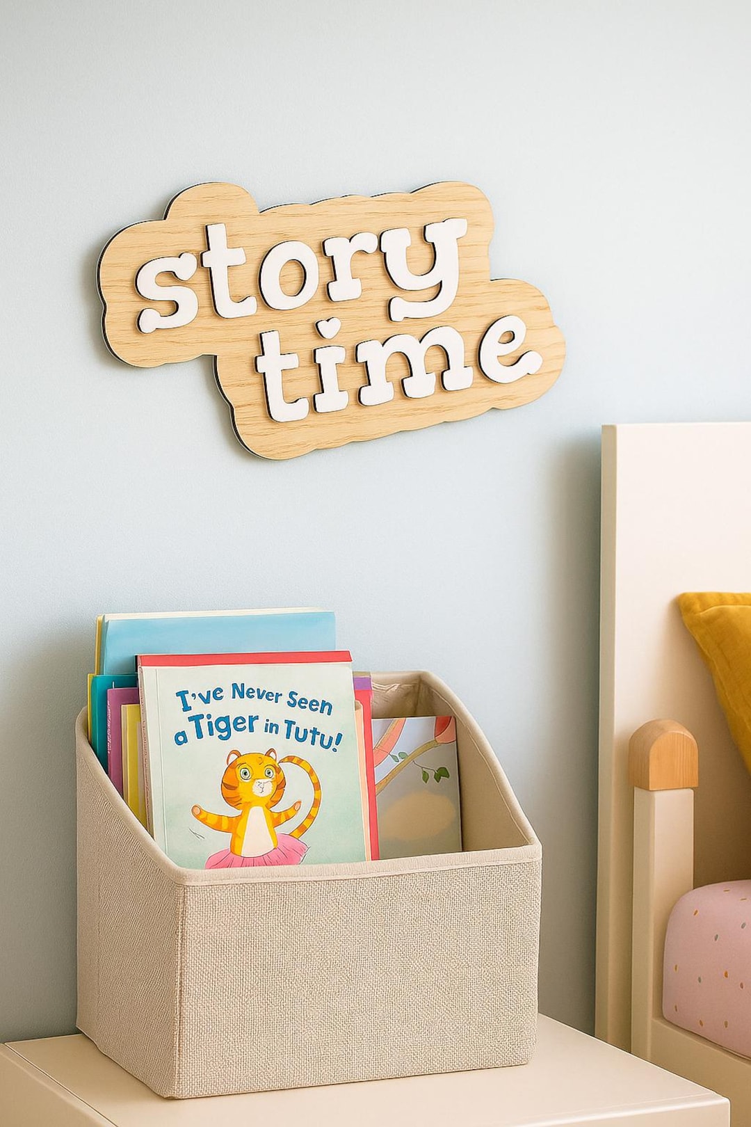 Storytime Sign, Kids Book Nook, Book Corner, Book Nook Sign, Childrens ...