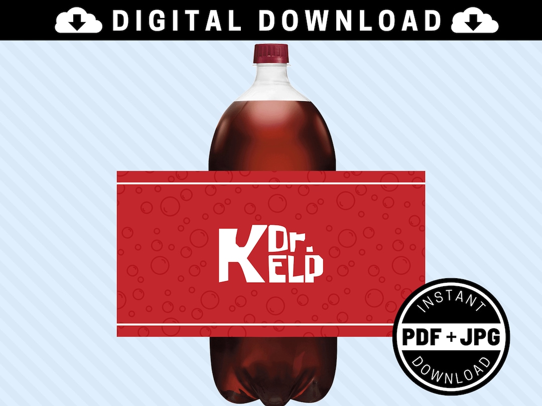 Dr Kelp 2 Litre Printable Bottle Labels [INSTANT DOWNLOAD] - 2L - Under ...