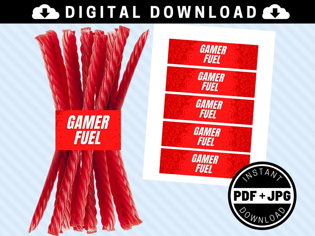 Gamer Fuel Twizzler Wrappers INSTANT DOWNLOAD Video Game - Etsy