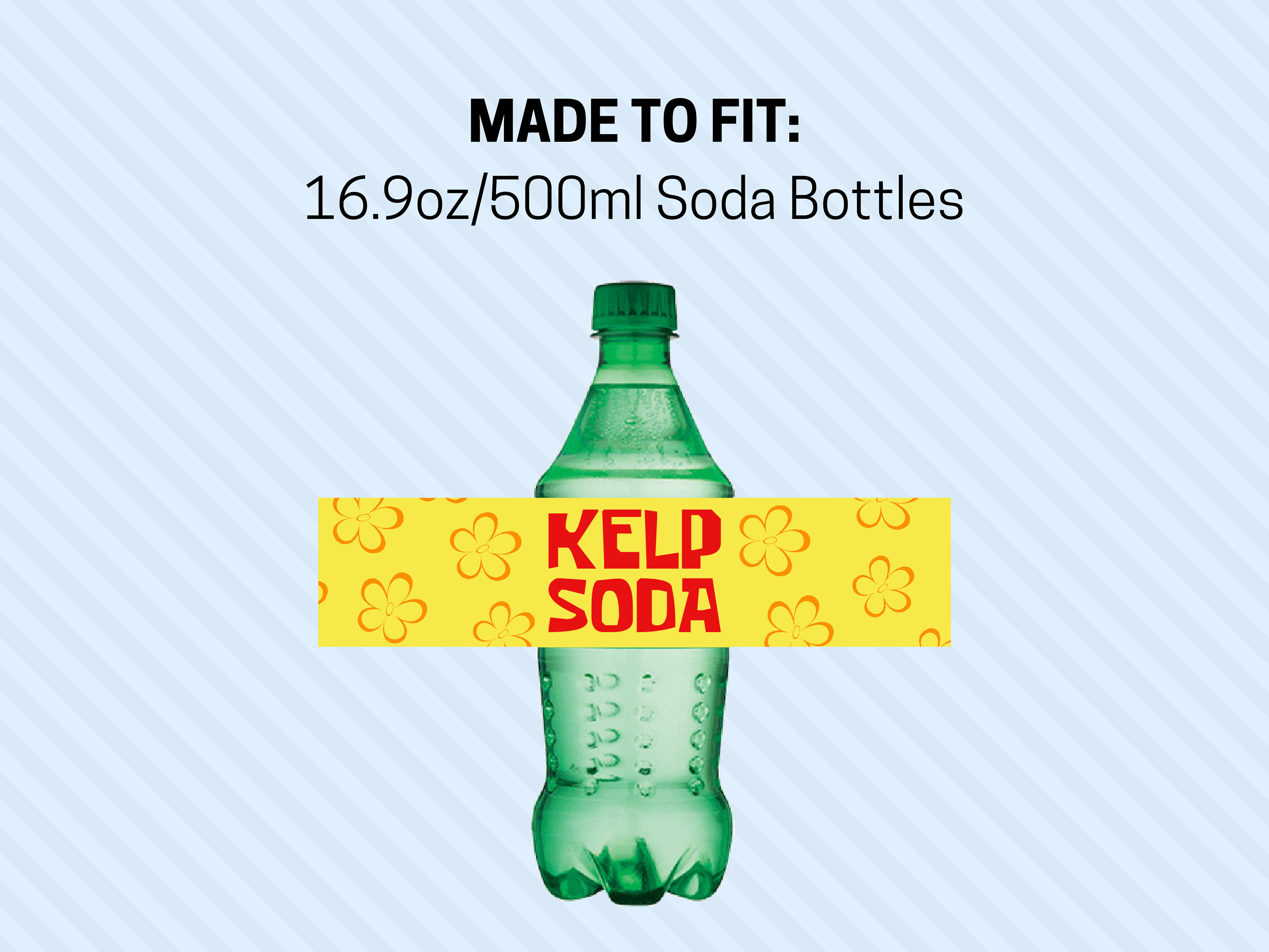 Kelp Soda Bottle Label Spongebob Bottle Label Spongebob