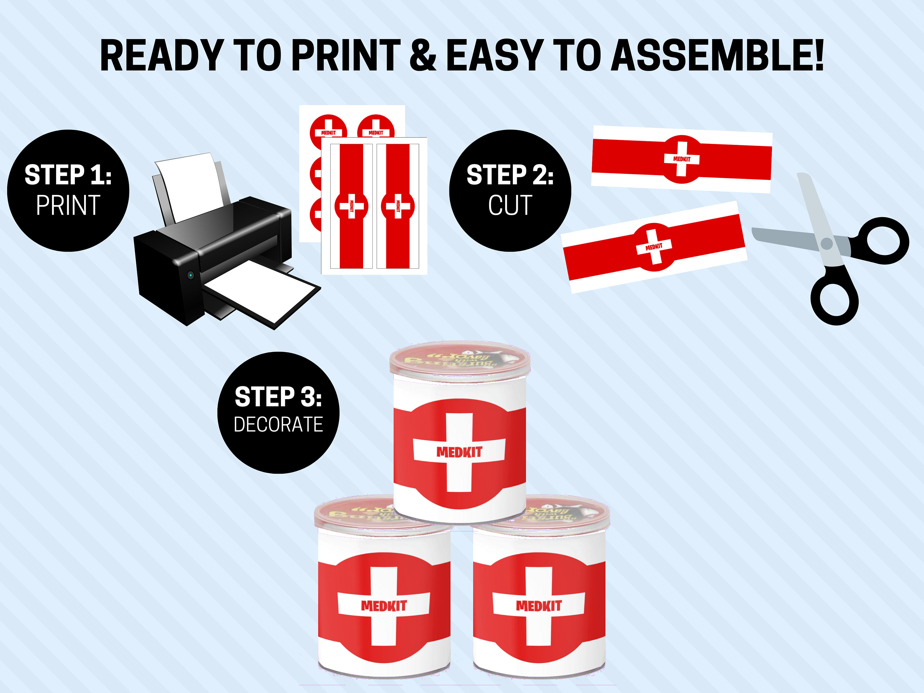 Gamer Med Kit 1.3 Oz Chip Printable Labels INSTANT DOWNLOAD - Etsy