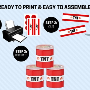 Gamer TNT 1.3 Oz Chip Printable Labels [INSTANT DOWNLOAD] - 1.3 Oz / 37 ...