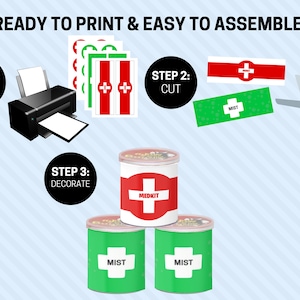 Gamer Med Kit & Mist 1.3 Oz Chip Printable Labels [INSTANT DOWNLOAD ...