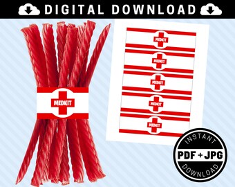Medkit Wrappers Health Bandage Printable Paper Towel - Etsy