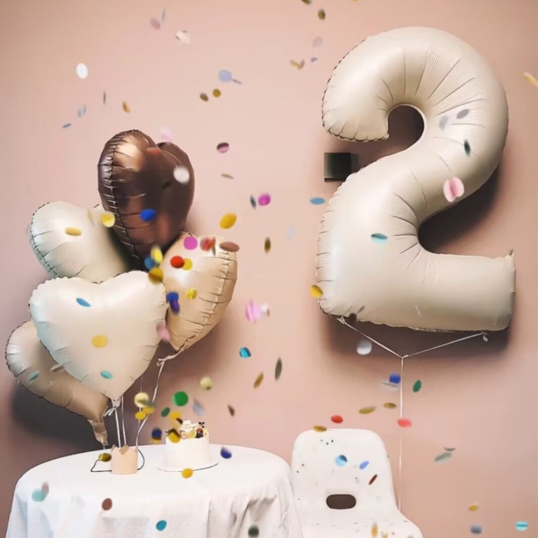 86CM Cream Caramel Chocolate 3 Neutral Colour Jumbo Number and Shaped ...