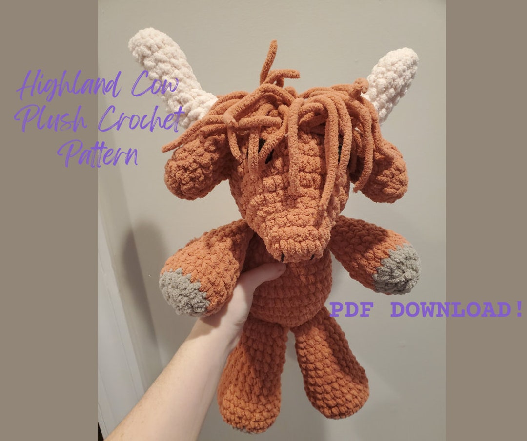Highland Cow Plush Crochet Pattern - Etsy