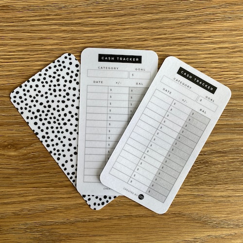 Minimalistic Cash Trackers Laminated Cash Budgeting - Etsy