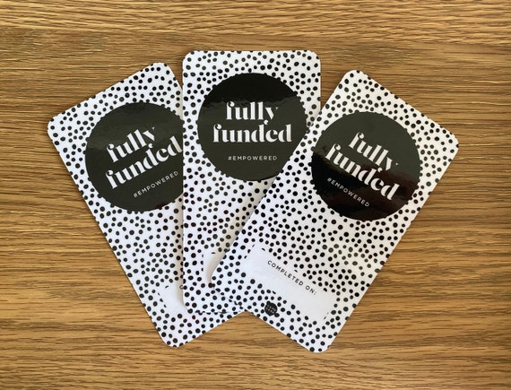 Fully Funded Slip Cards Laminated Cash Budgeting Sinking - Etsy