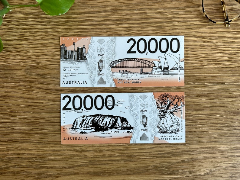 20K Australian Banknote Placeholders 20000 Dollars Aussie - Etsy
