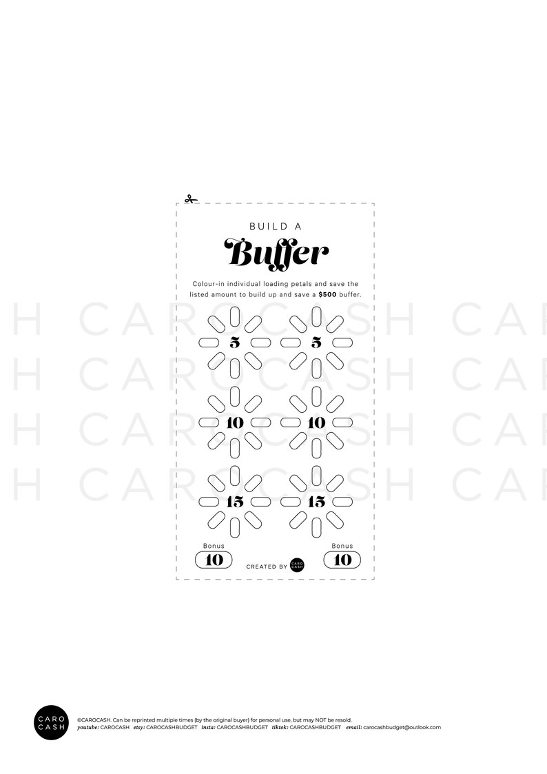 Build A Buffer 500 A6 A4 Printable PDF Downloadable | Etsy