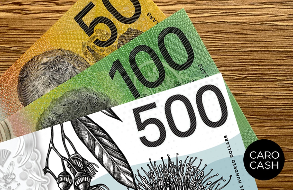 500 Dollars Australian Banknote Placeholders - 500 Dollars Aussie Fake ...