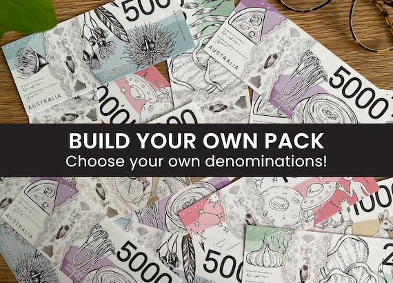 BUILD YOUR BUNDLE Banknotes Australian Bill Placeholders - Etsy