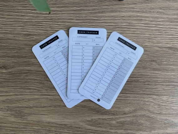 Minimalistic Cash Trackers Laminated Cash Budgeting | Etsy