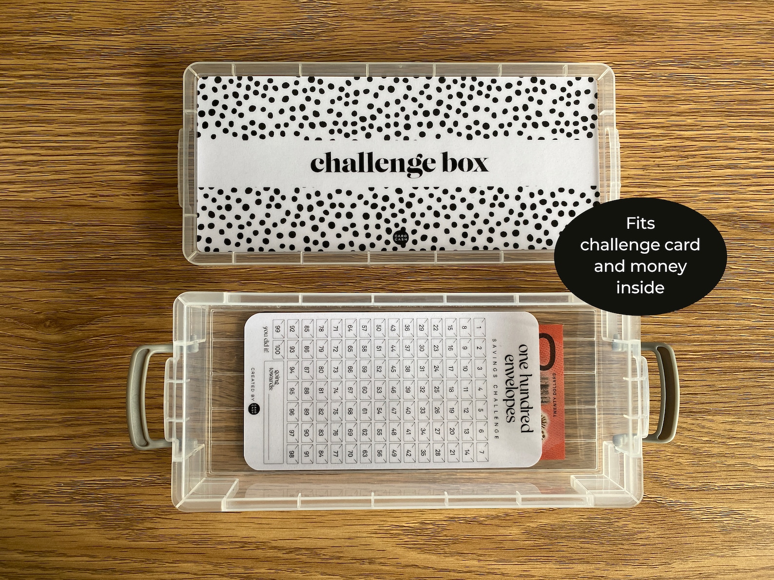 Challenge Box Laminated Challenge Card Cash Envelope - Etsy