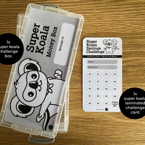 Kids/children "super Koala Savings" Box + Laminated Challenge Card ...
