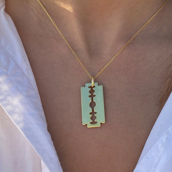 Razor Blade Necklace - Etsy