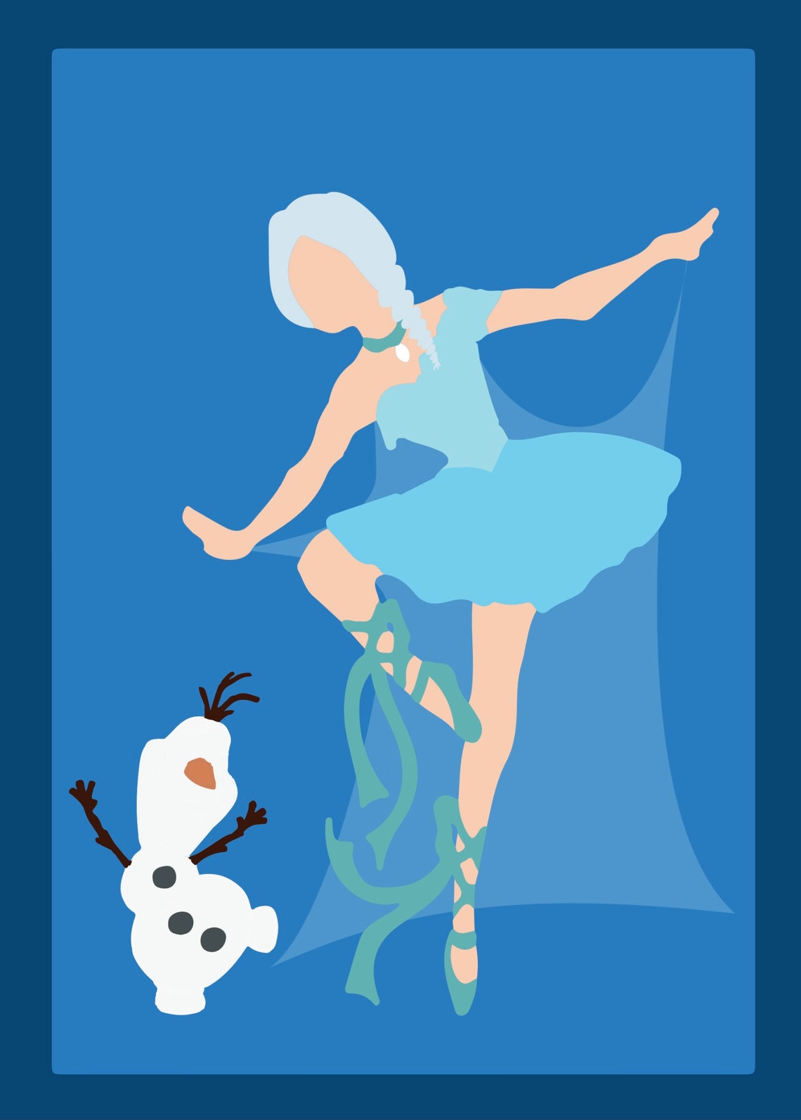 Princess Ballerina Inspired by Frozens Elsa digital - Etsy