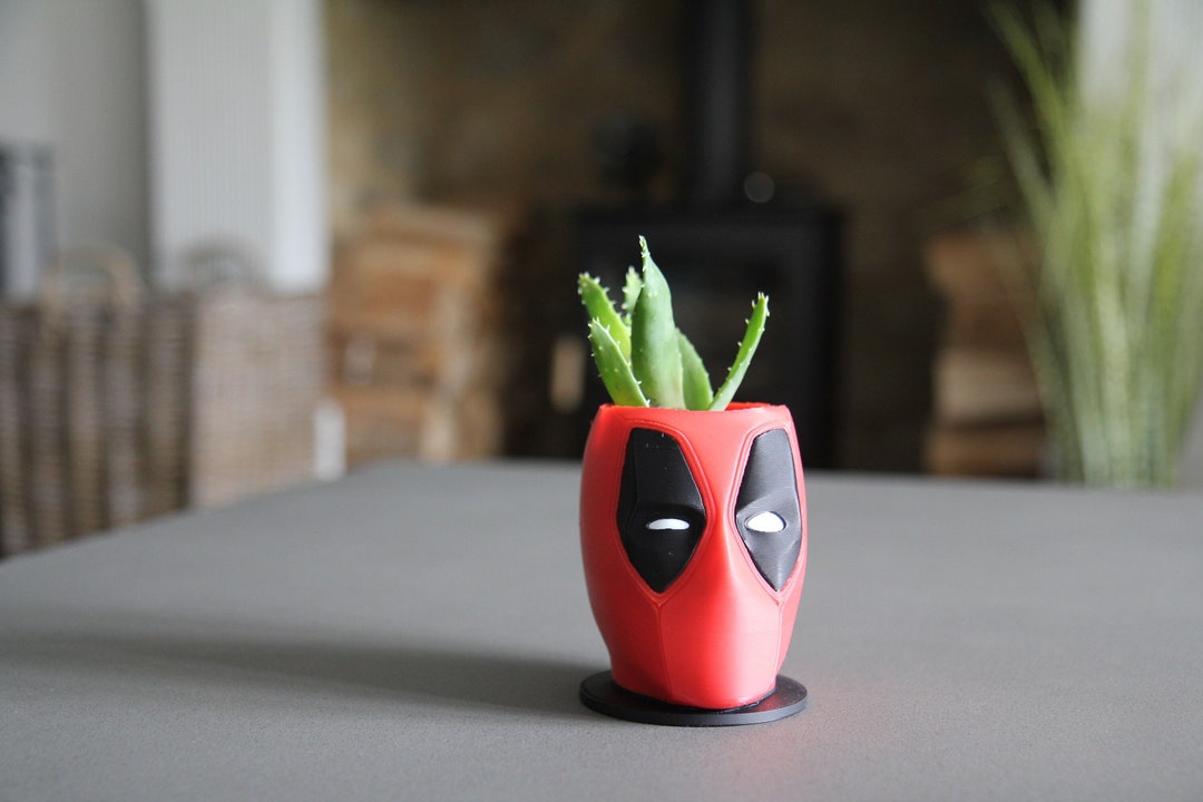 Deadpool Inspired Marvel 3D Printed Planter Made From Eco-friendly ...