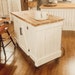 Rolling Butcher Block Top Island With Bar Seating jason - Etsy